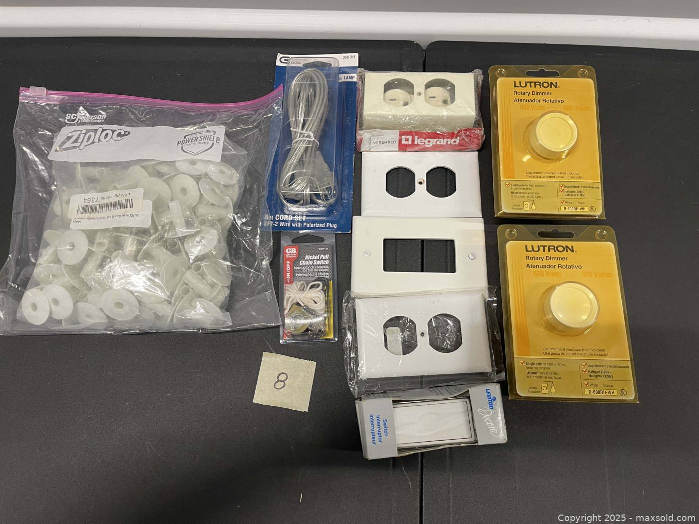 Assorted electrical dimmers, switches, grommets & hardware | Maxsold