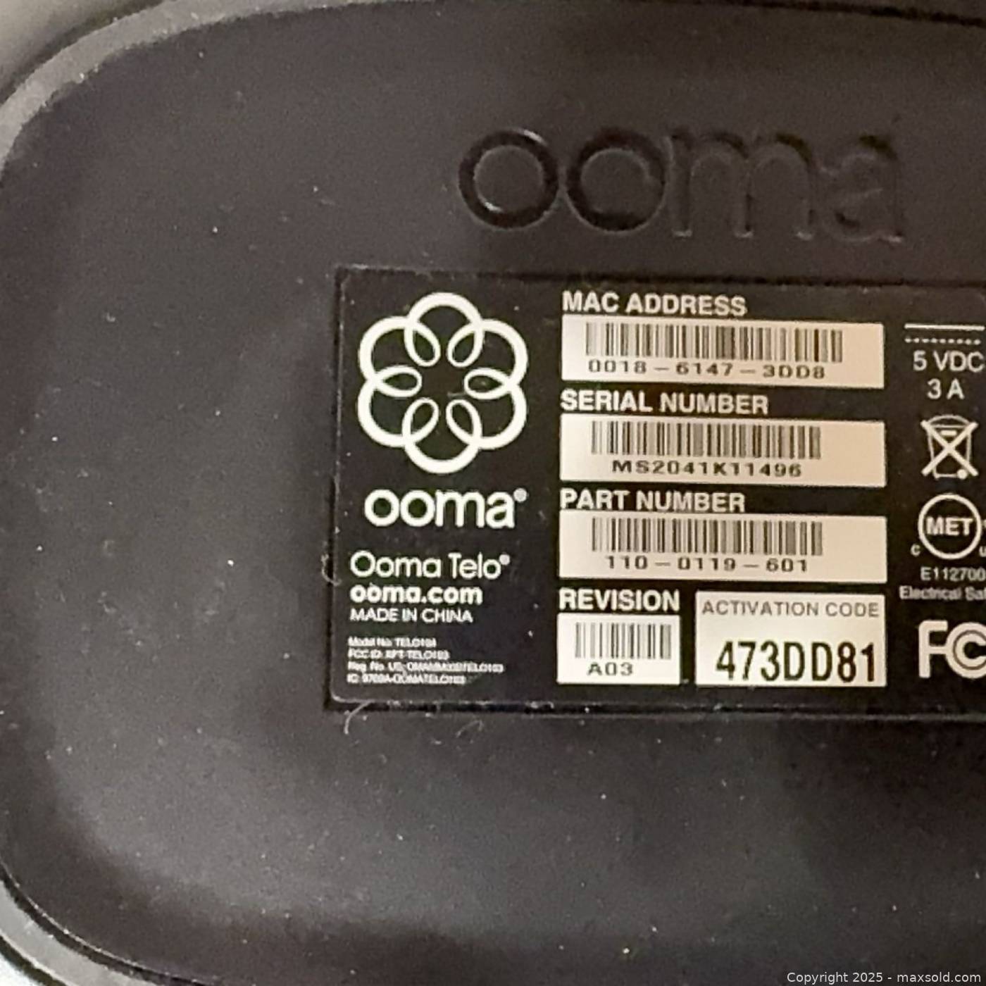 Ooma Telo VoIP phone system with 3 handsets | Maxsold