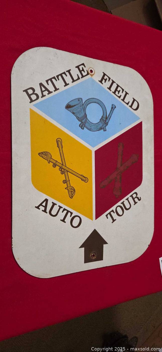 Battlefield Auto Tour metal sign | Maxsold