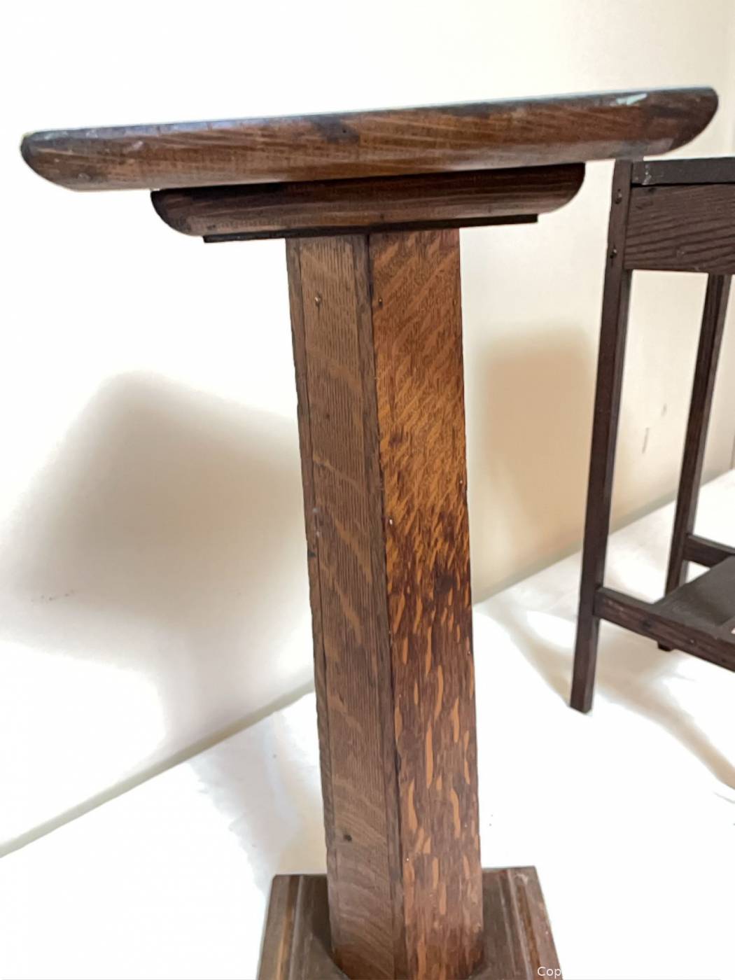 Two Vintage Wood Stands | Maxsold
