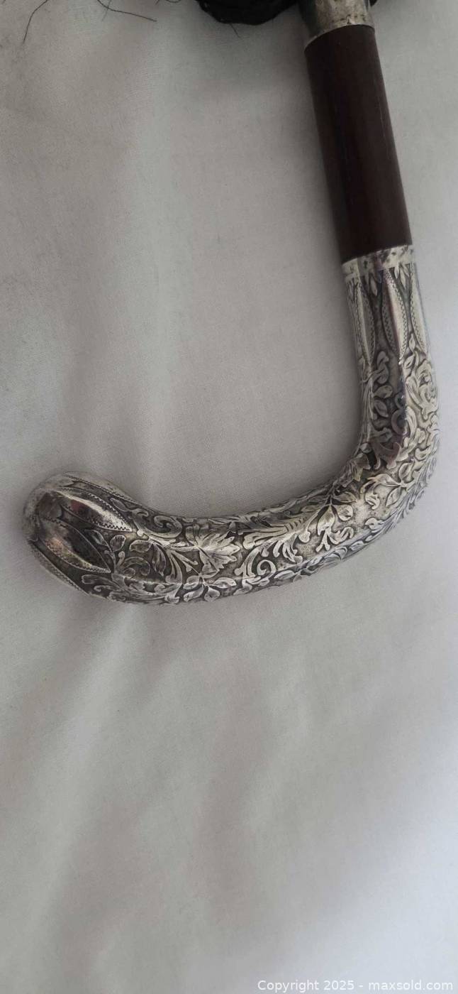 Vintage umbrella sterling silver handle | Maxsold
