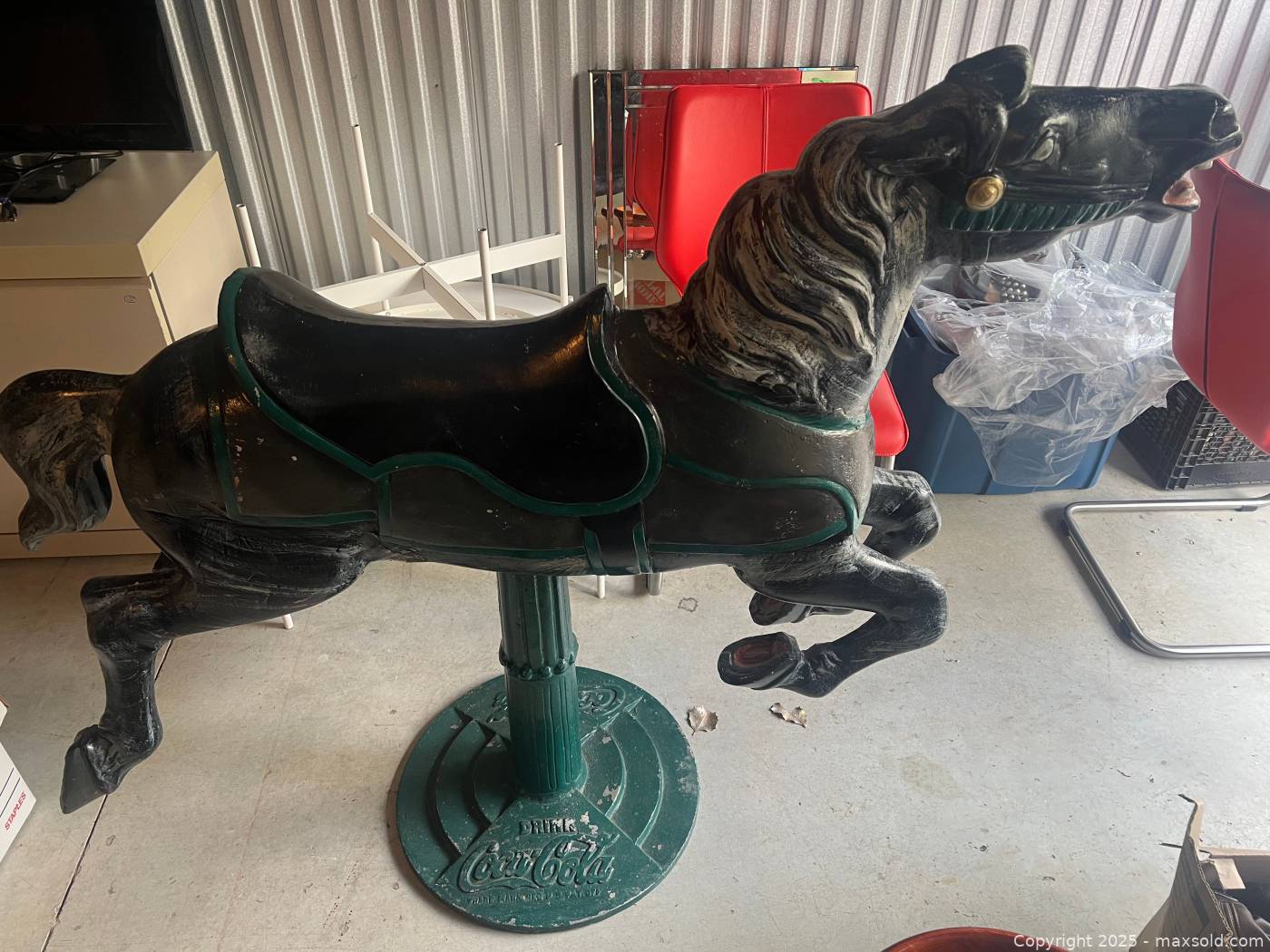 Metal Coca-Cola carousel horse | Maxsold
