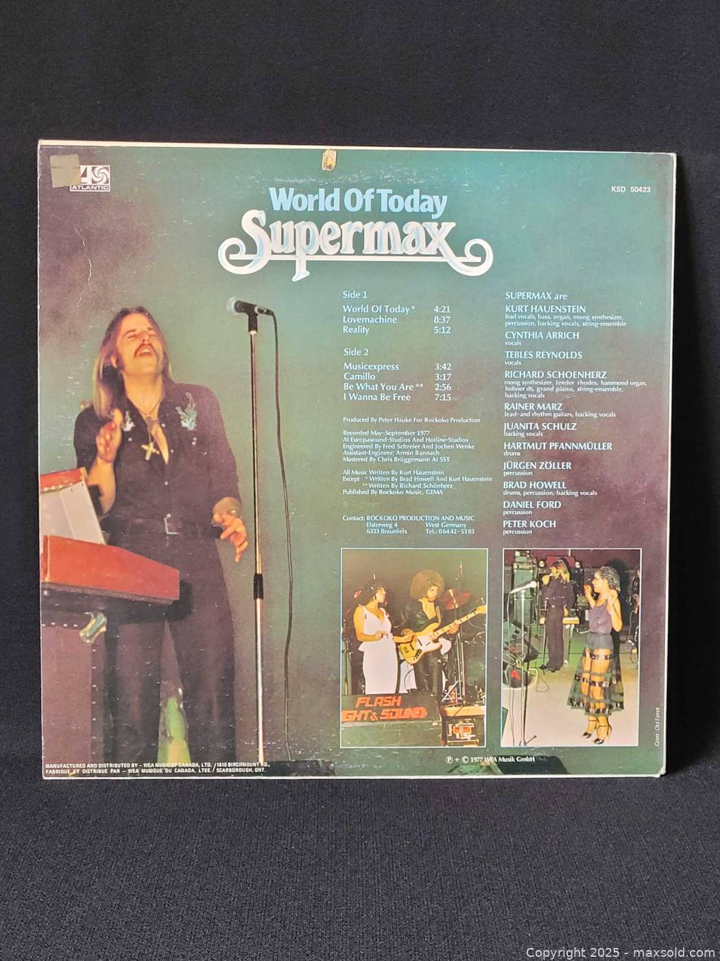 Supermax “World of Today” vinyl LP | Maxsold