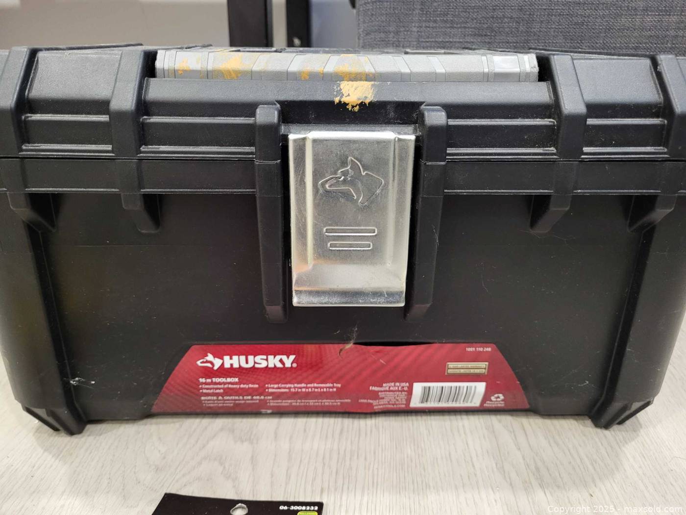 Husky tool box with assorted hand tools | Maxsold