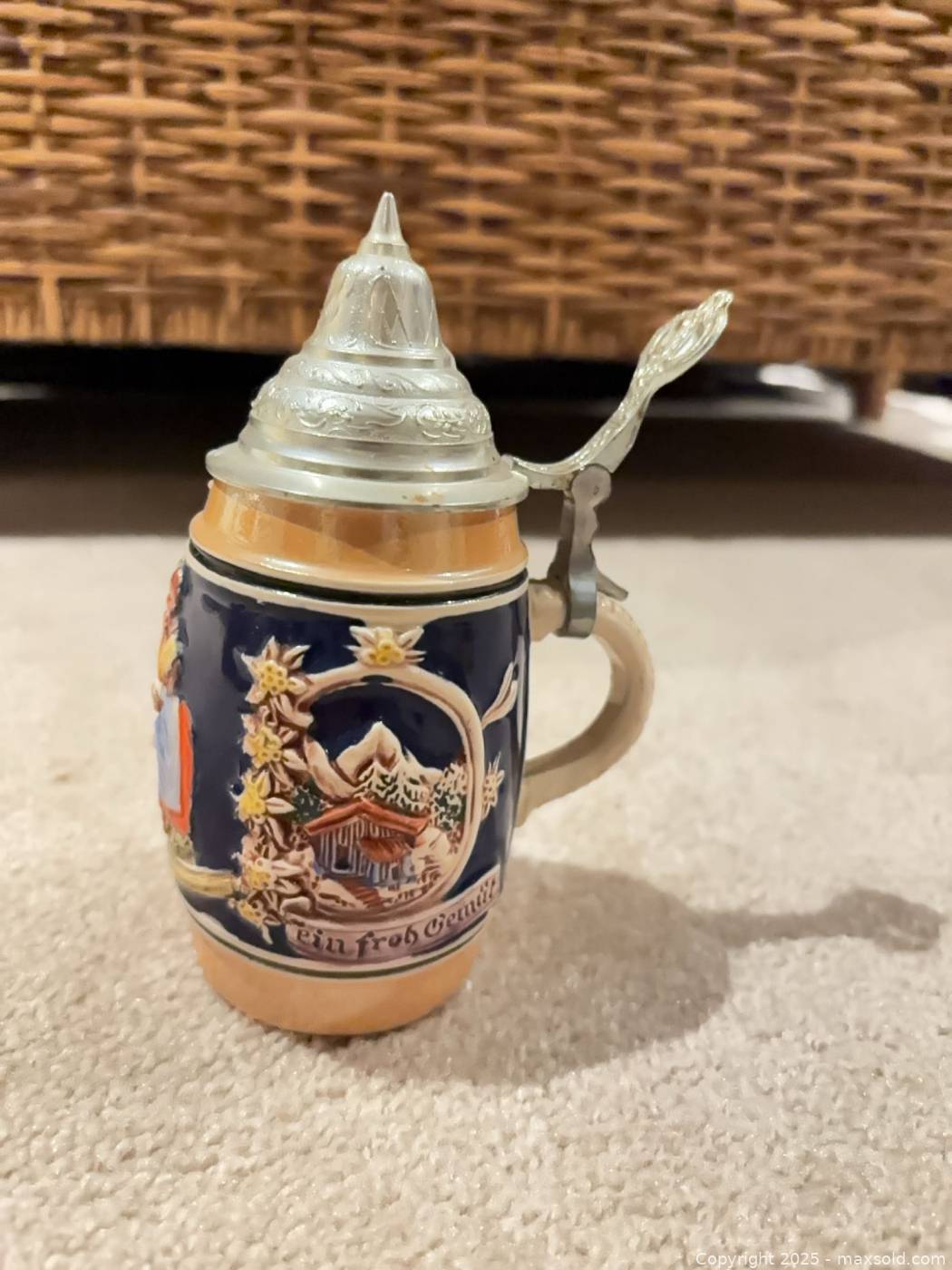 Miniature German Beer Stein With Pewter Lid | Maxsold