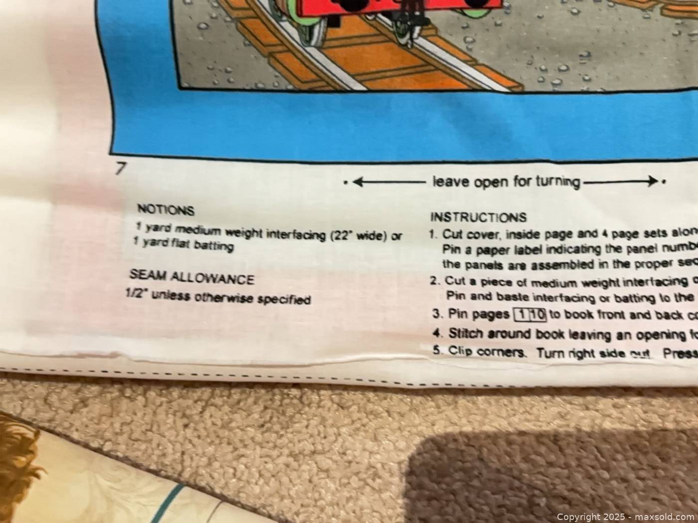 VIP Cranston Thomas Engine & The Mitten fabric book panel | Maxsold