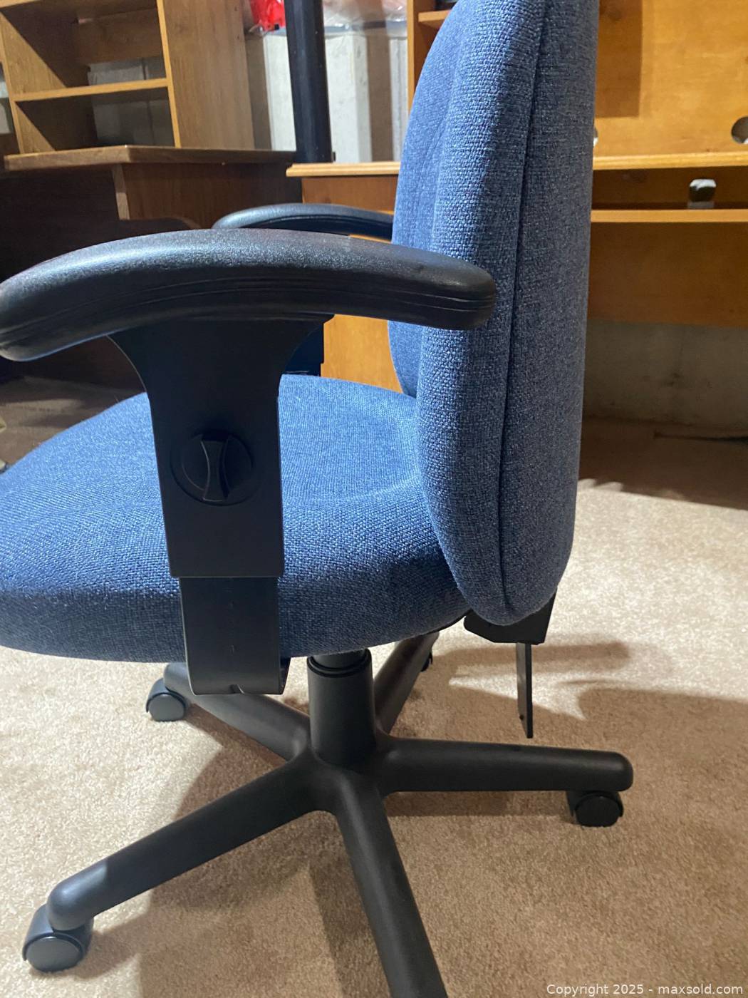 Blue Fabric Adjustable Office Chair | Maxsold
