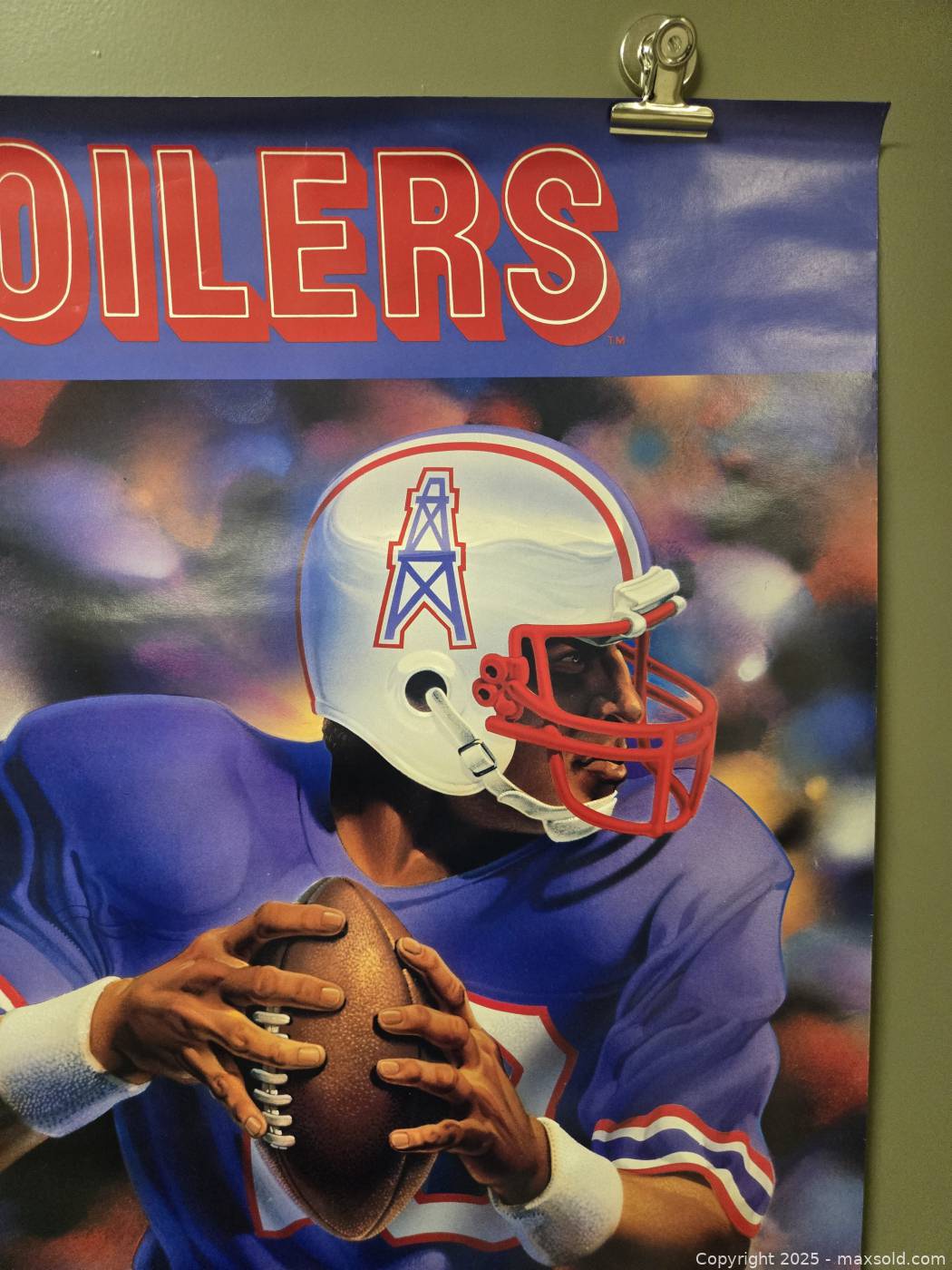 Vintage Houston Oilers Budweiser Poster 24"x18" | Maxsold
