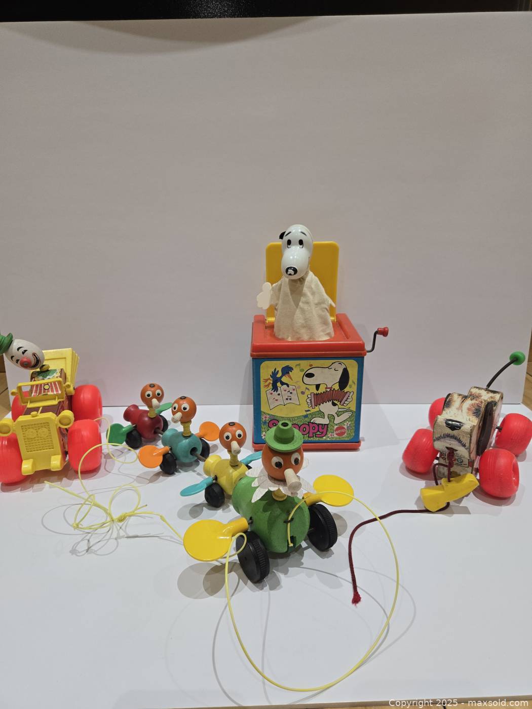 Fisher Price Pull Toys And Snoopy Music Box | Maxsold