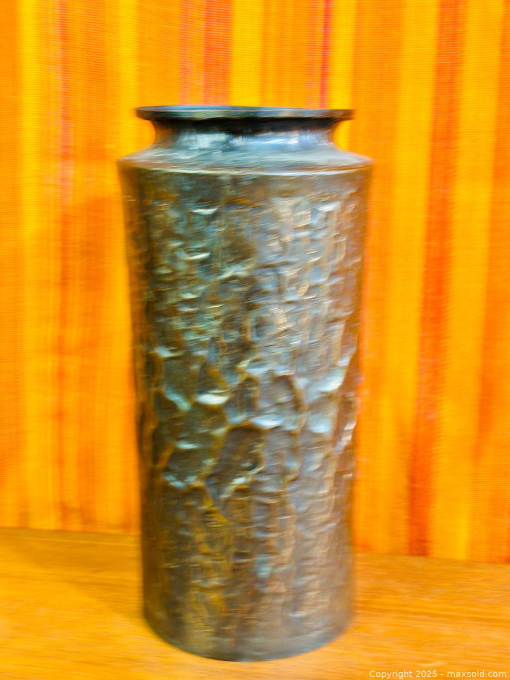 Copper Brutalist Vase Signed Domotor | Maxsold