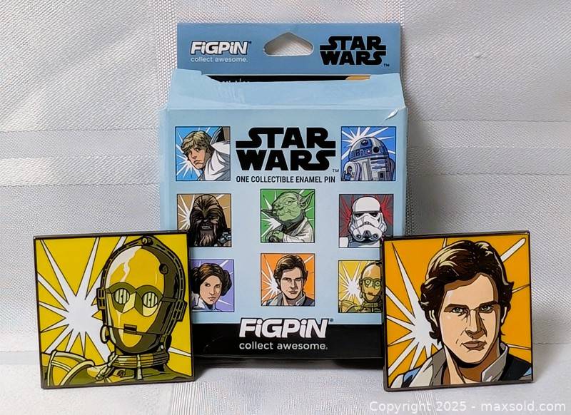 Star Wars FiGPiN enamel pins C-3PO & Han Solo | Maxsold