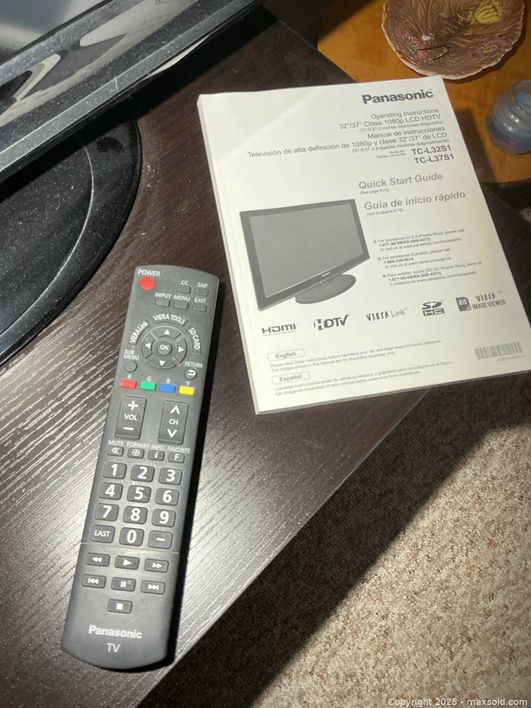 32" Panasonic Viera flat screen TV with remote | Maxsold