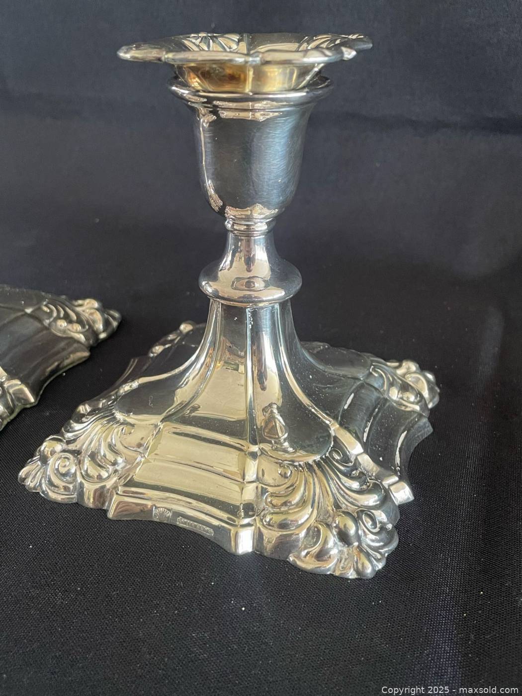 Ellis Bros silver plate candlesticks | Maxsold