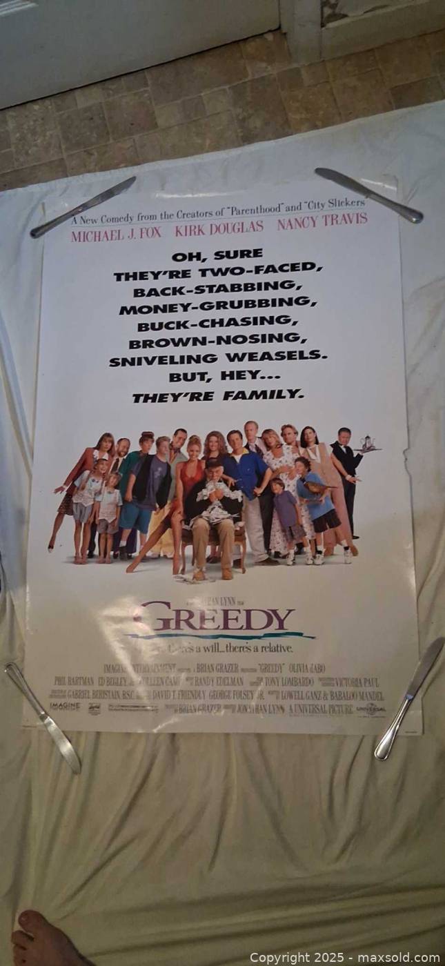 Greedy movie poster 27 x 40 in | Maxsold