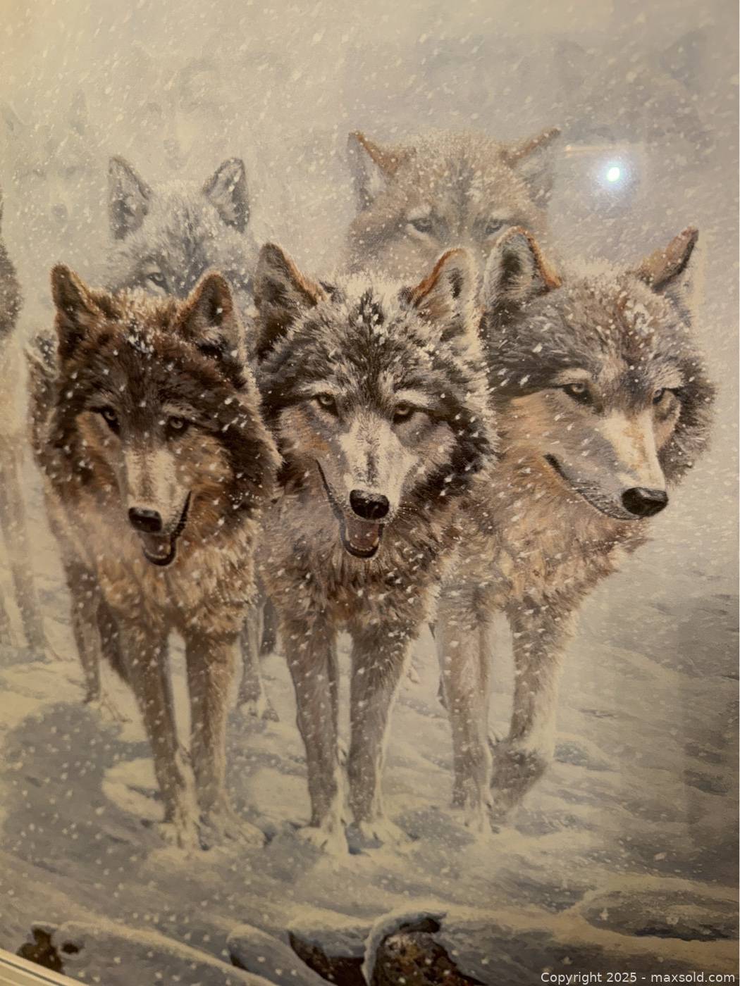 John Seerey-Lester framed wolf lithographs | Maxsold