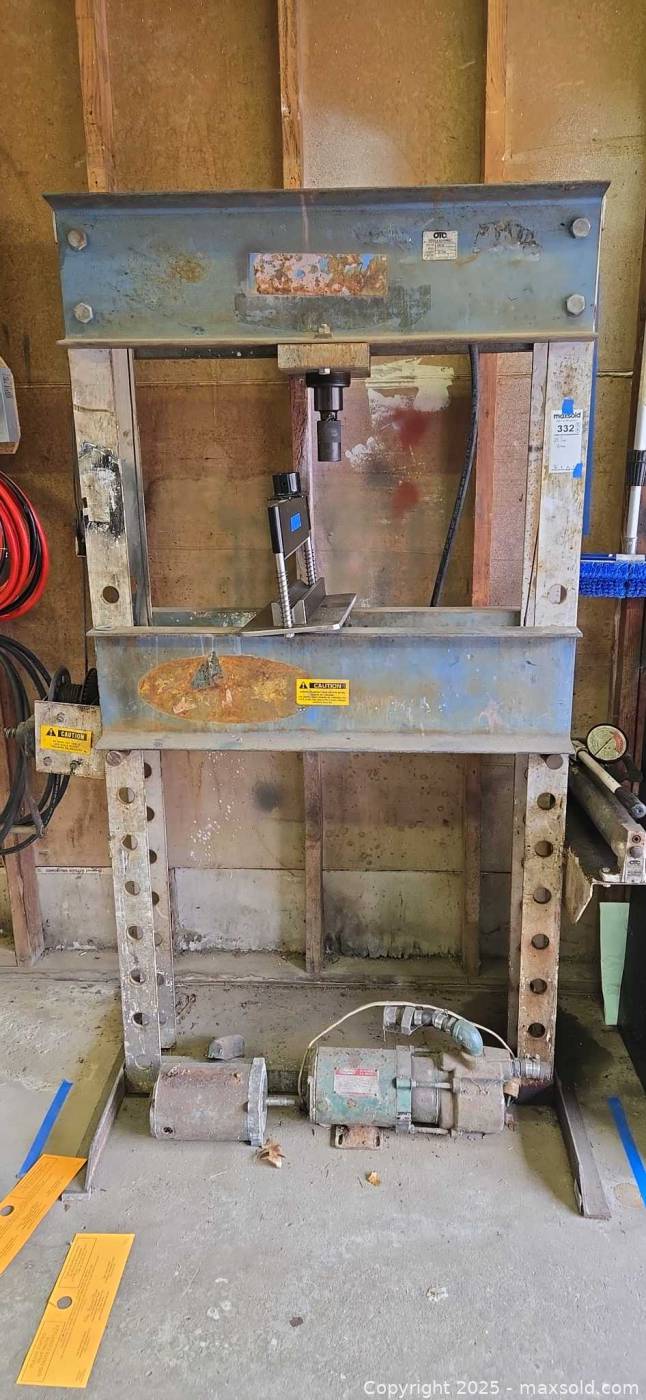 OTC 25-Ton Hydraulic Shop Press | Maxsold