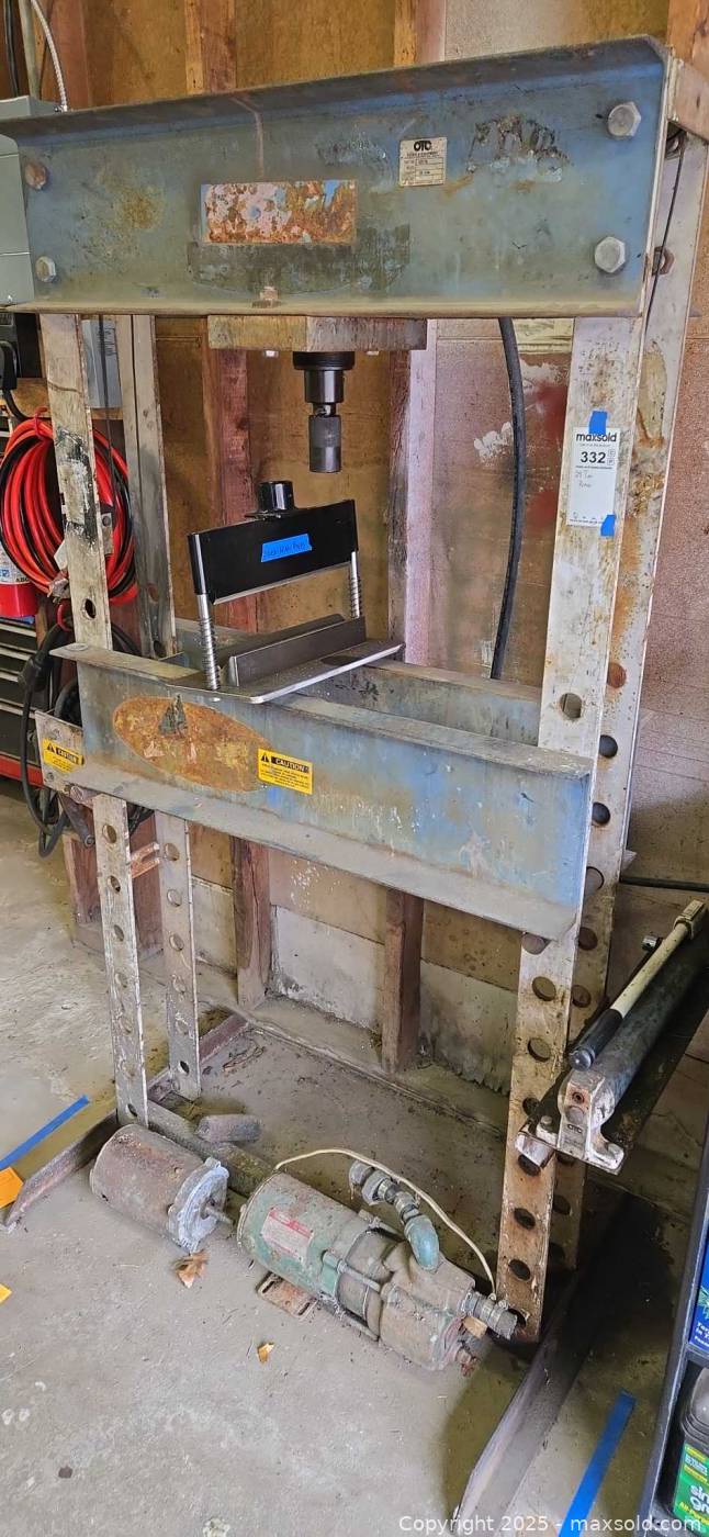 OTC 25-Ton Hydraulic Shop Press | Maxsold