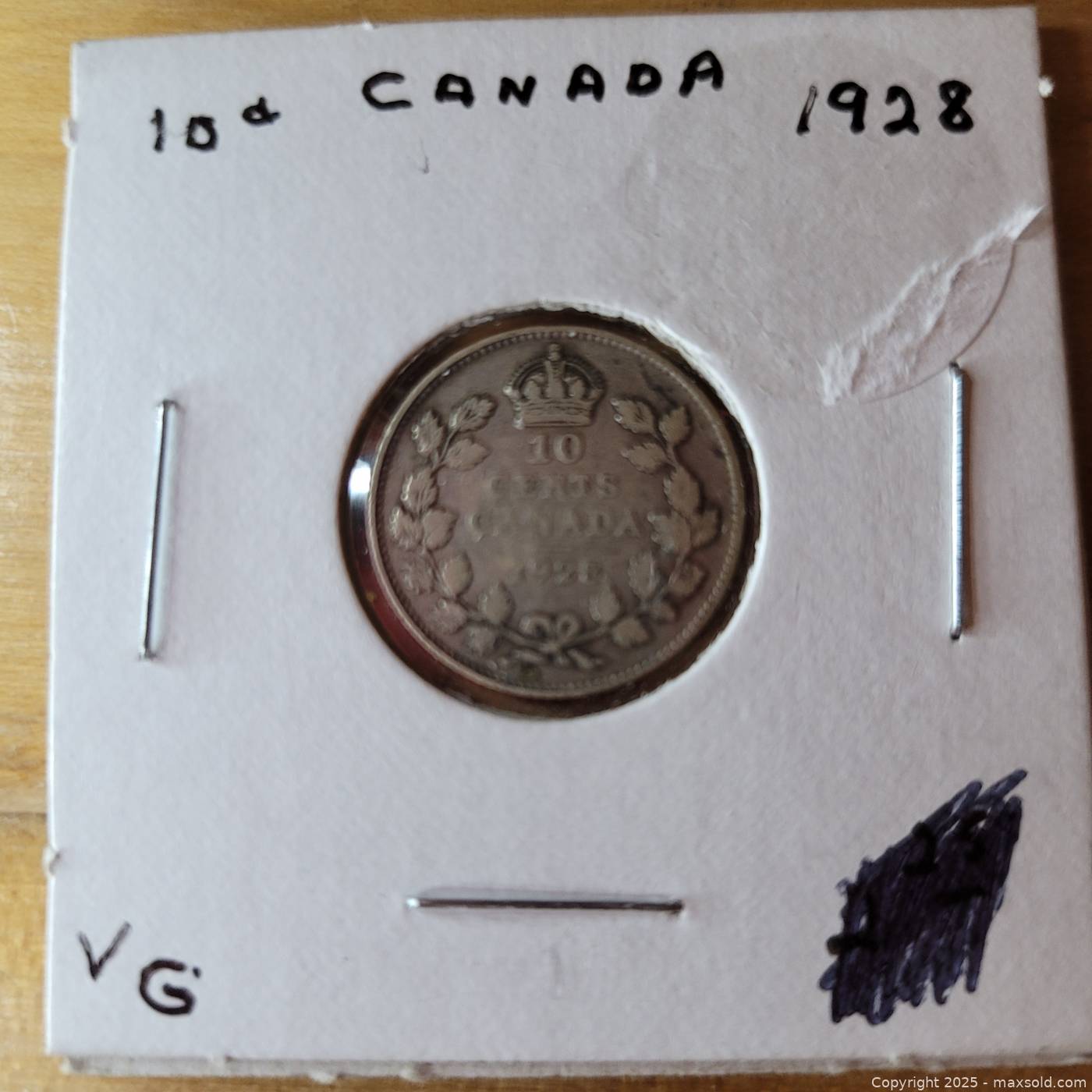 1928 Canadian silver 10 cents coin | Maxsold