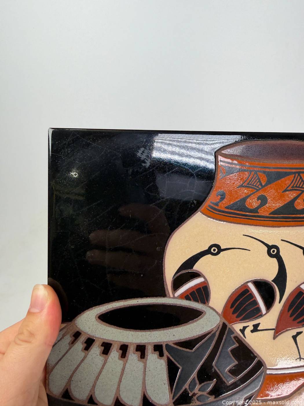 Arius Santa Fe 11" Ceramic Art Tile Trio Pots 1989 | Maxsold