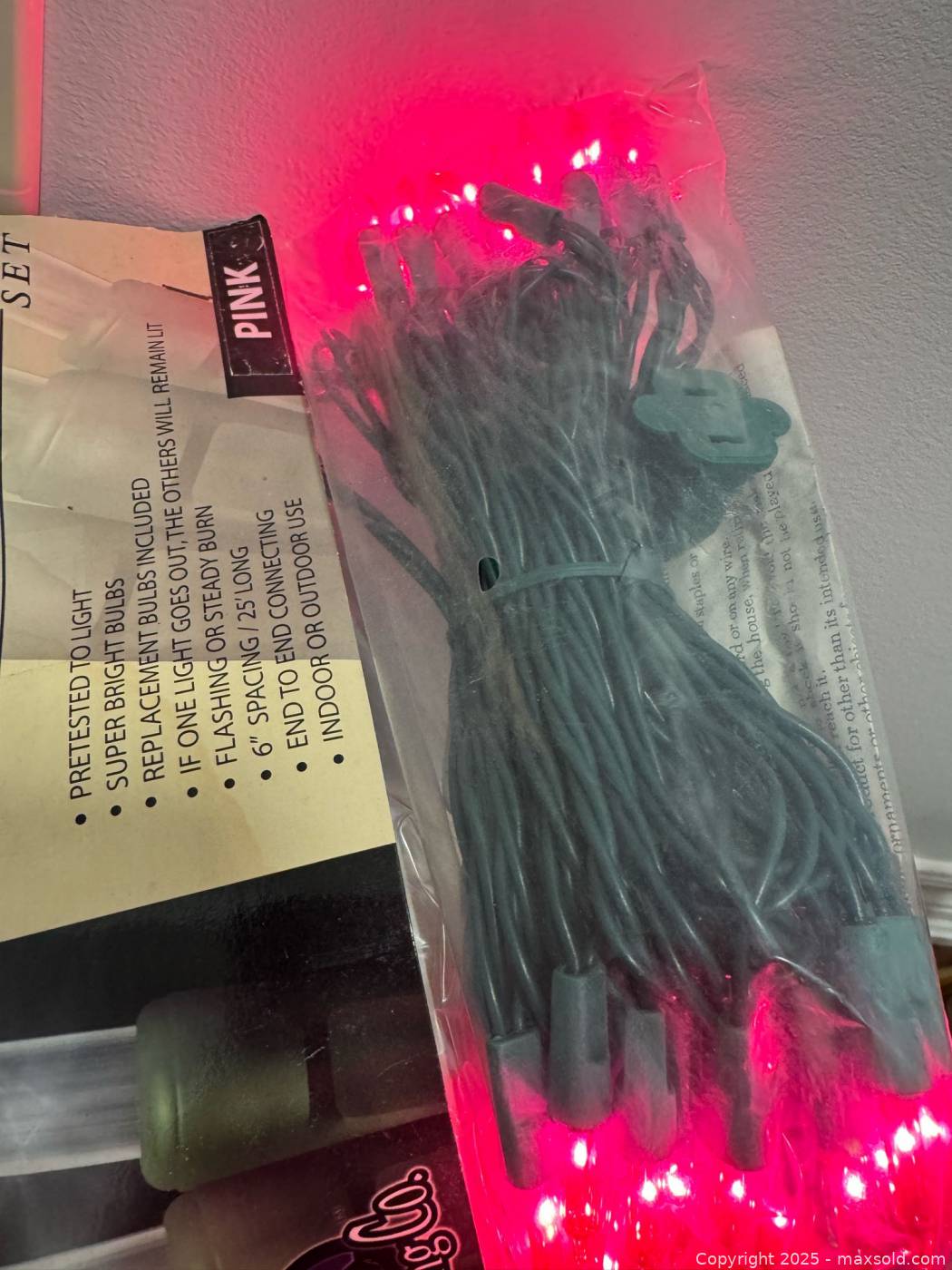 3 packs 50-count pink decorative string lights | Maxsold