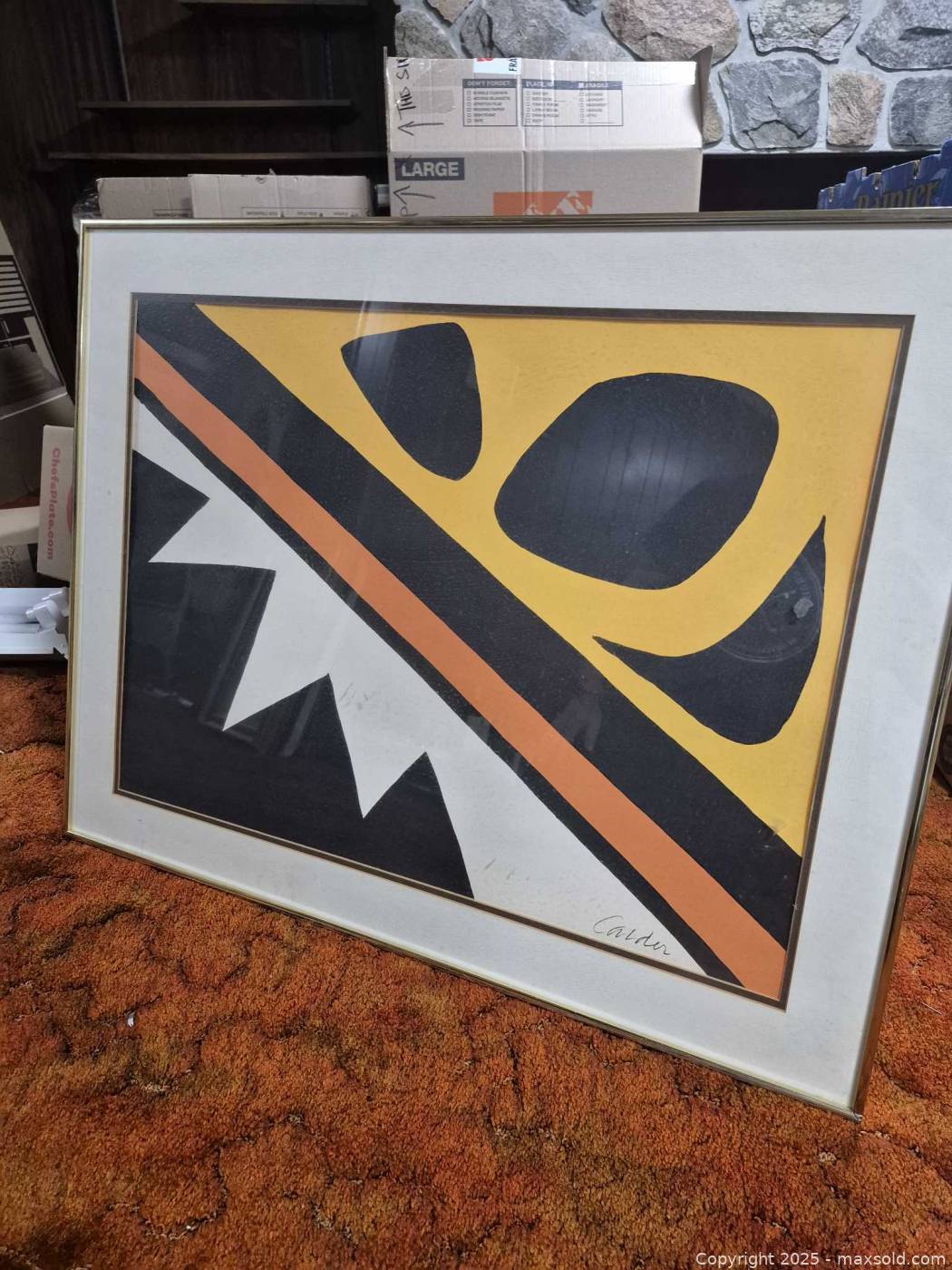 Framed Alexander Calder signed abstract print | Maxsold