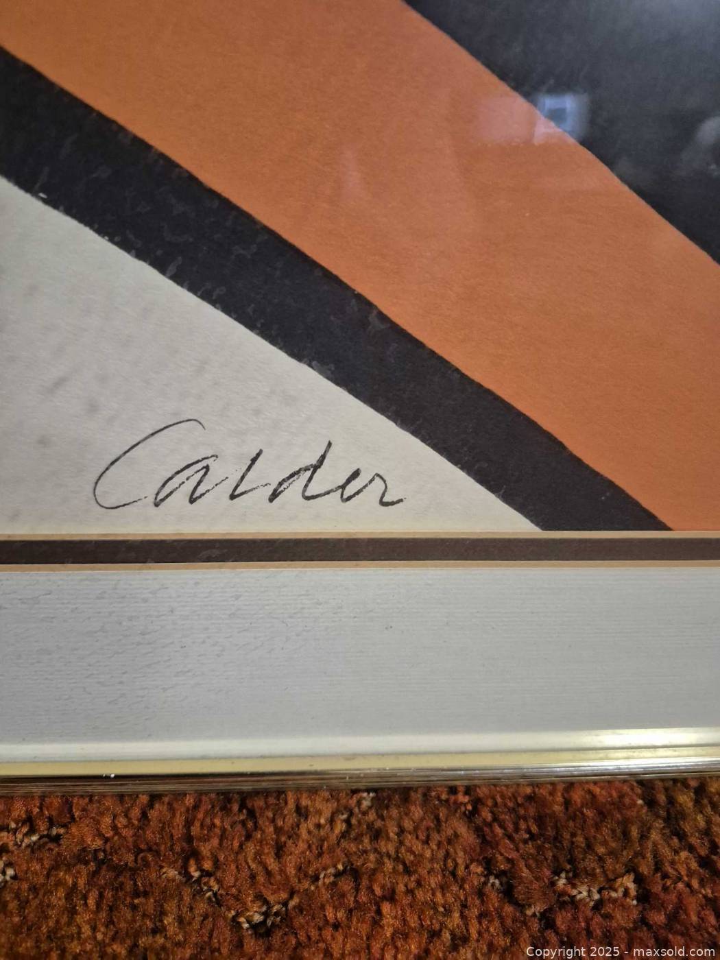 Framed Alexander Calder signed abstract print | Maxsold