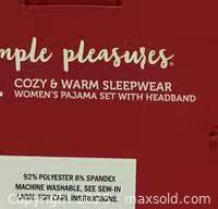 Simple Pleasures 3 Pc Cat Christmas PJ Set 1X | Maxsold