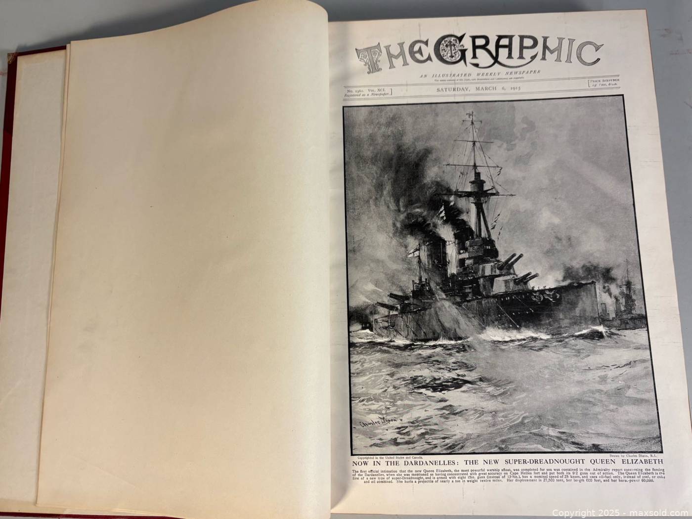 1915 The Graphic illustrated weekly bound volume | Maxsold