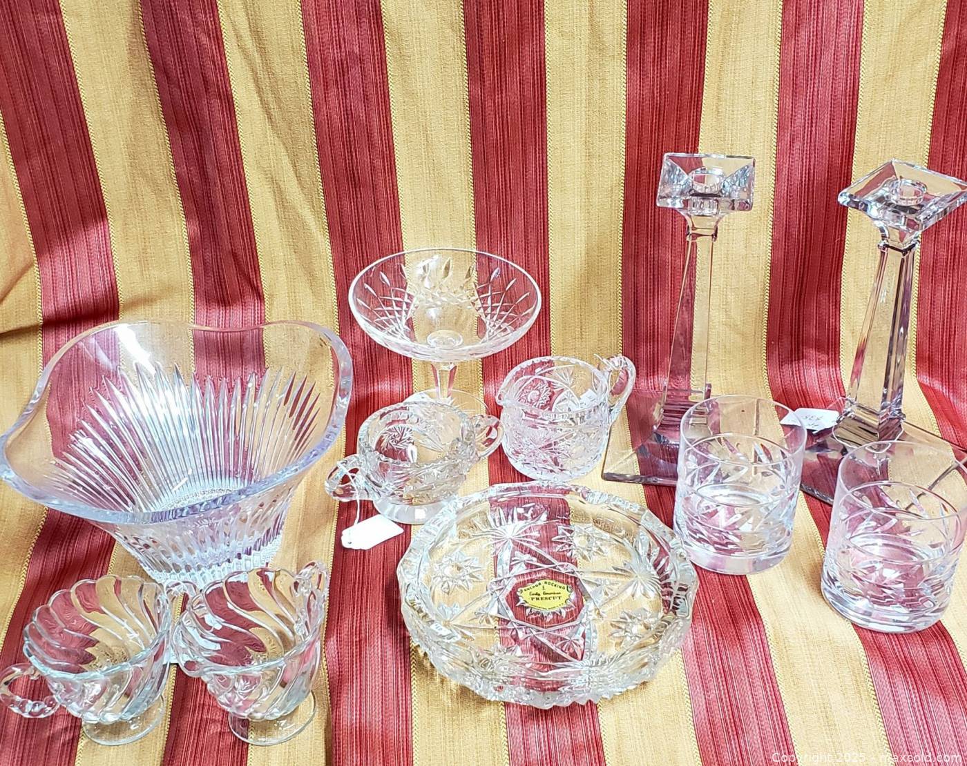 Anchor Hocking crystal glassware lot | Maxsold