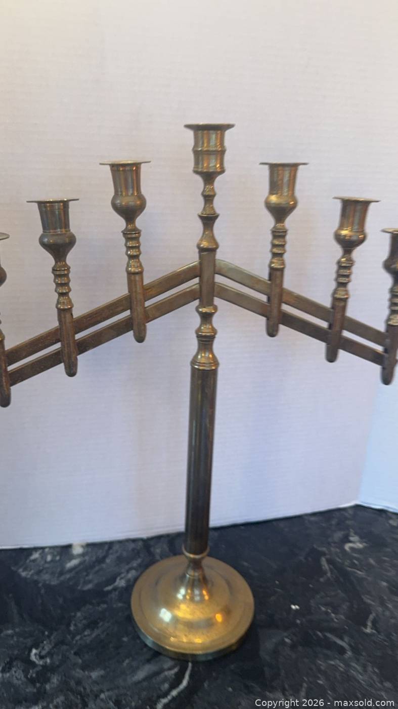 Vintage brass 7-arm candelabra 19in | Maxsold