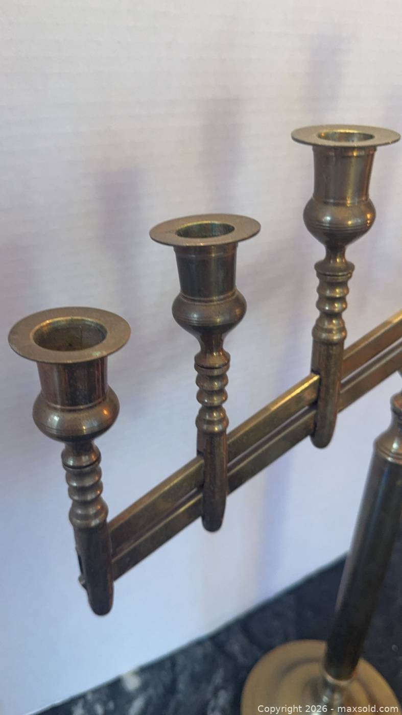 Vintage brass 7-arm candelabra 19in | Maxsold