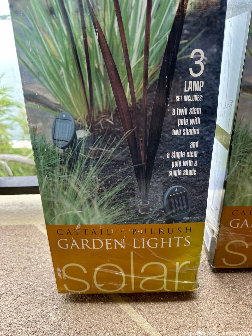 Naturally Solar cattail garden stake lights 3 box lot | Maxsold