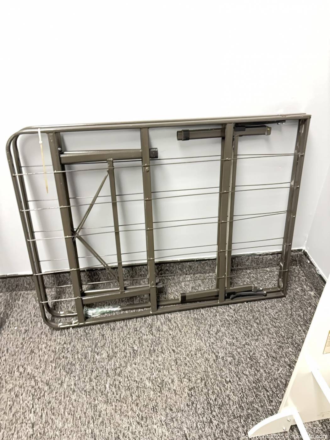 Pair metal foldable twin cot frames | Maxsold