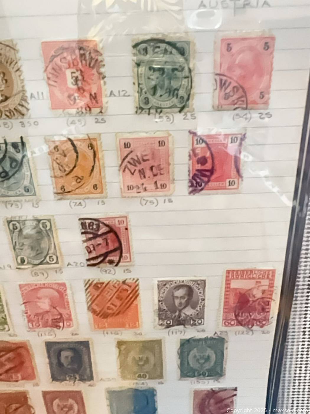 Vintage used postage stamp album | Maxsold