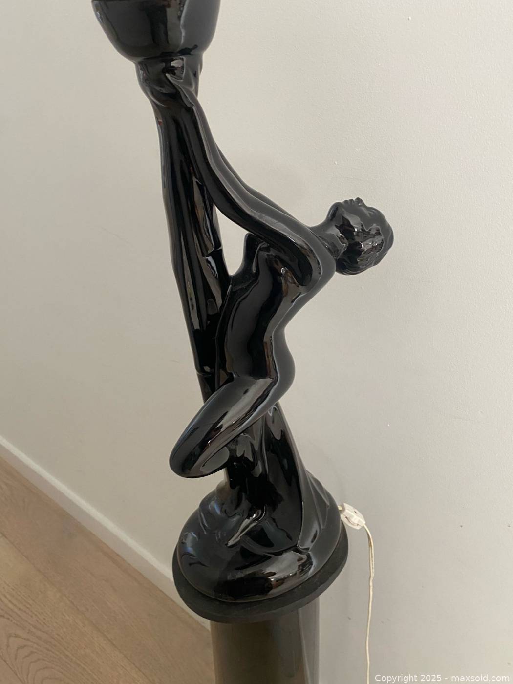 Black Ceramic Dancer Floor Lamp | Maxsold