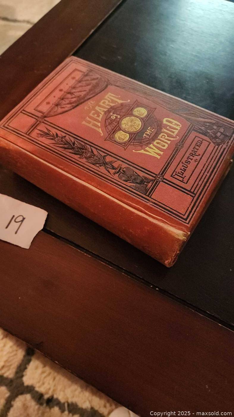 Two 1800s hardcover books, incl. The Heart of the World 1877 | Maxsold