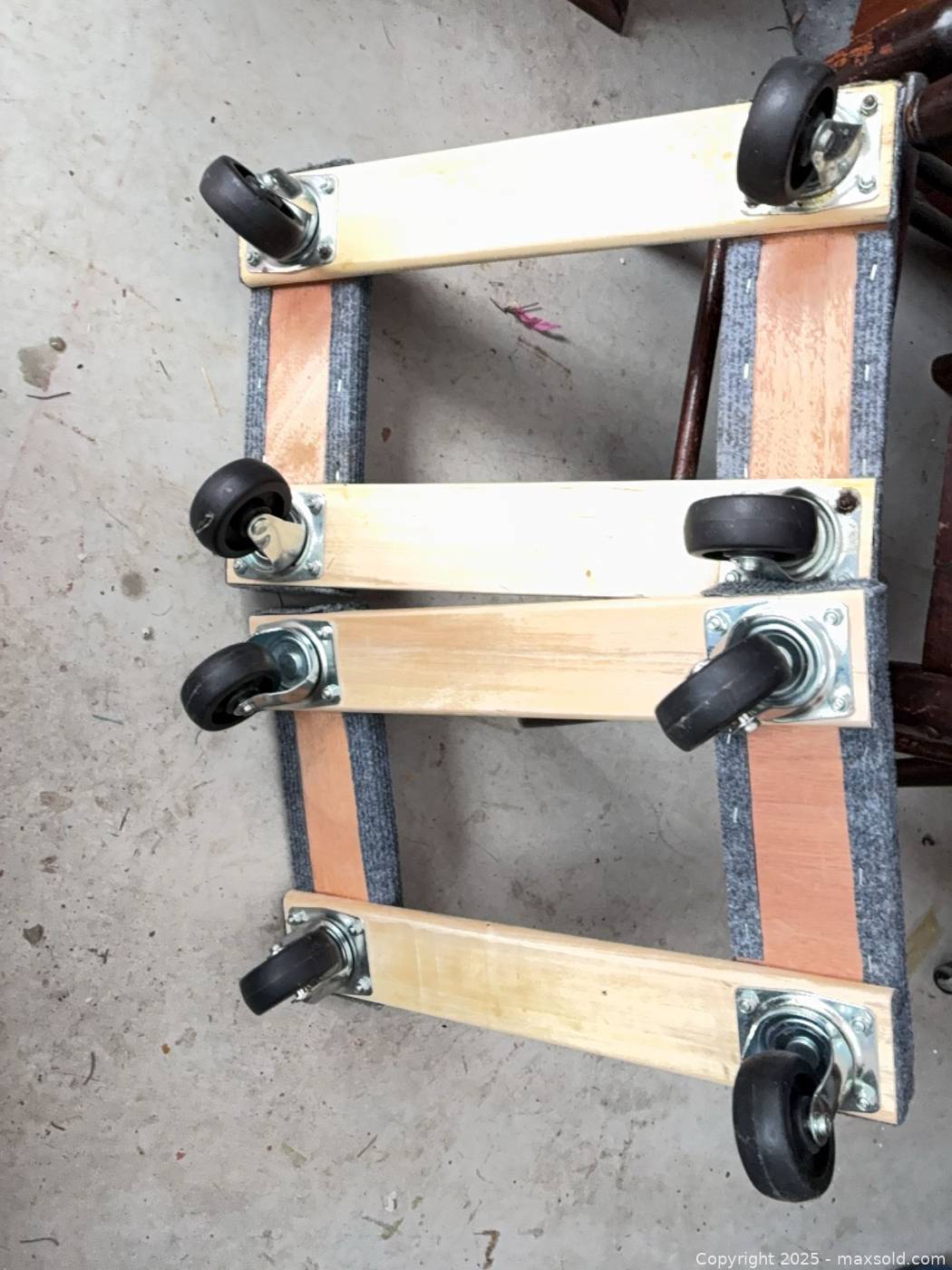 Bozeman wooden platform dollies, 500 lb capacity, two | Maxsold