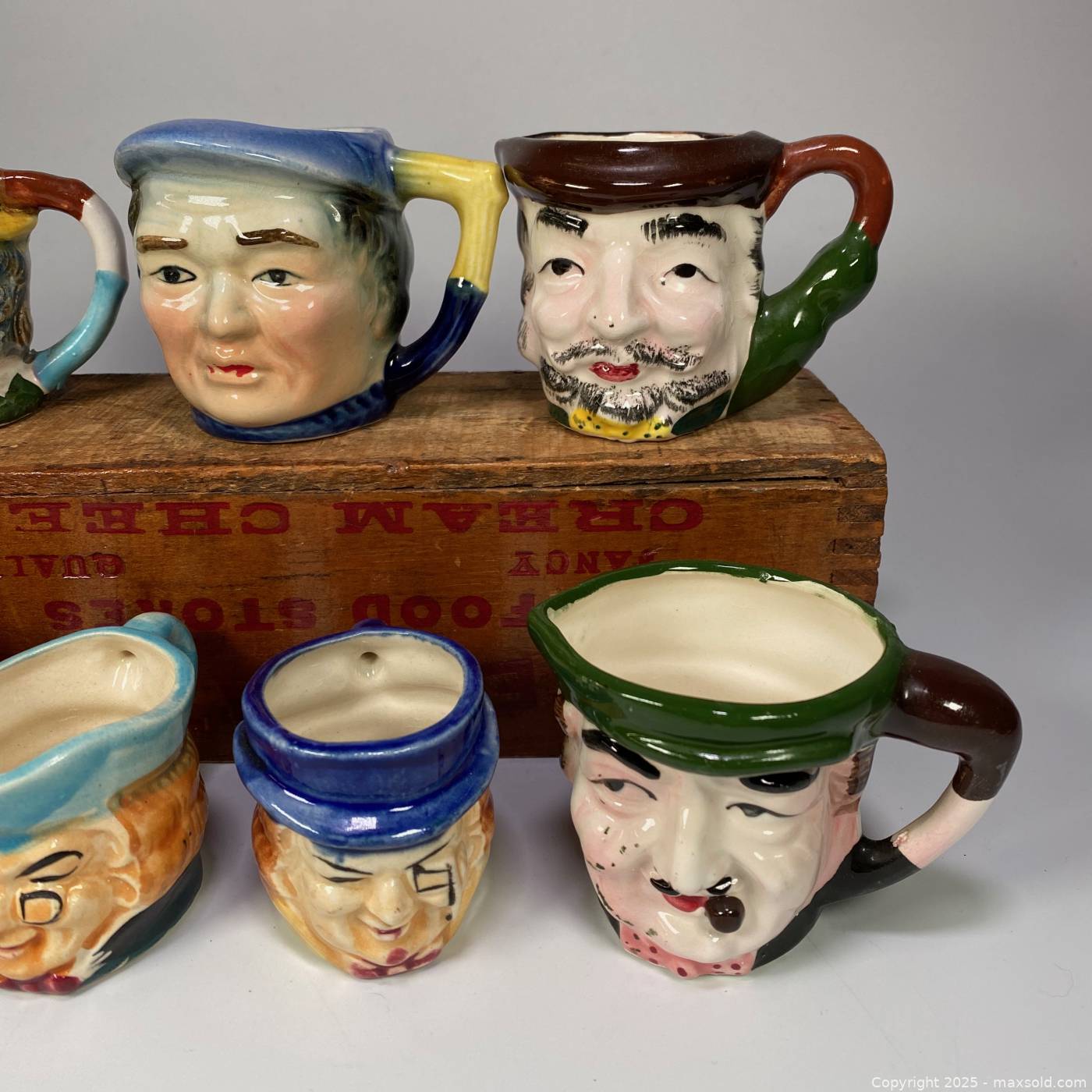 8 vintage Japanese mini toby character jugs | Maxsold