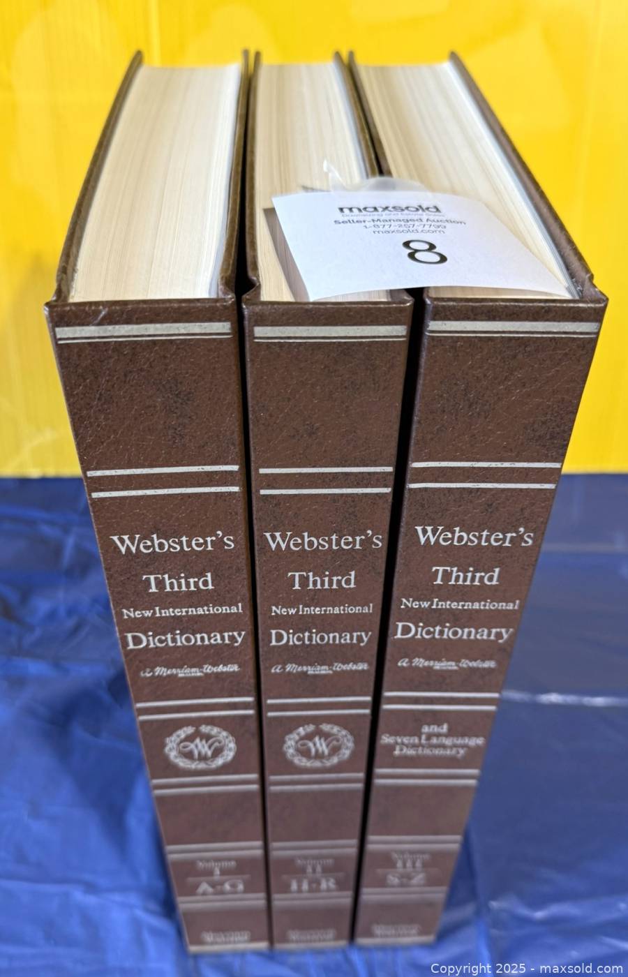 1986 Merriam-Webster 3-Volume Dictionary Set | Maxsold