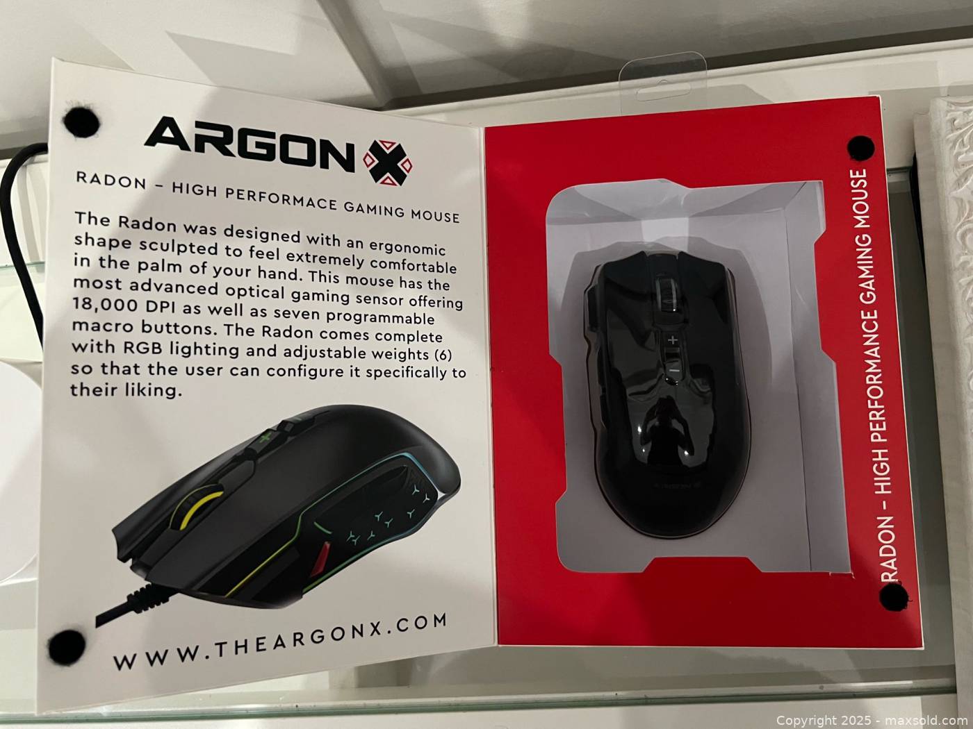 Argon X Radon high-performance gaming mouse BNIB | Maxsold
