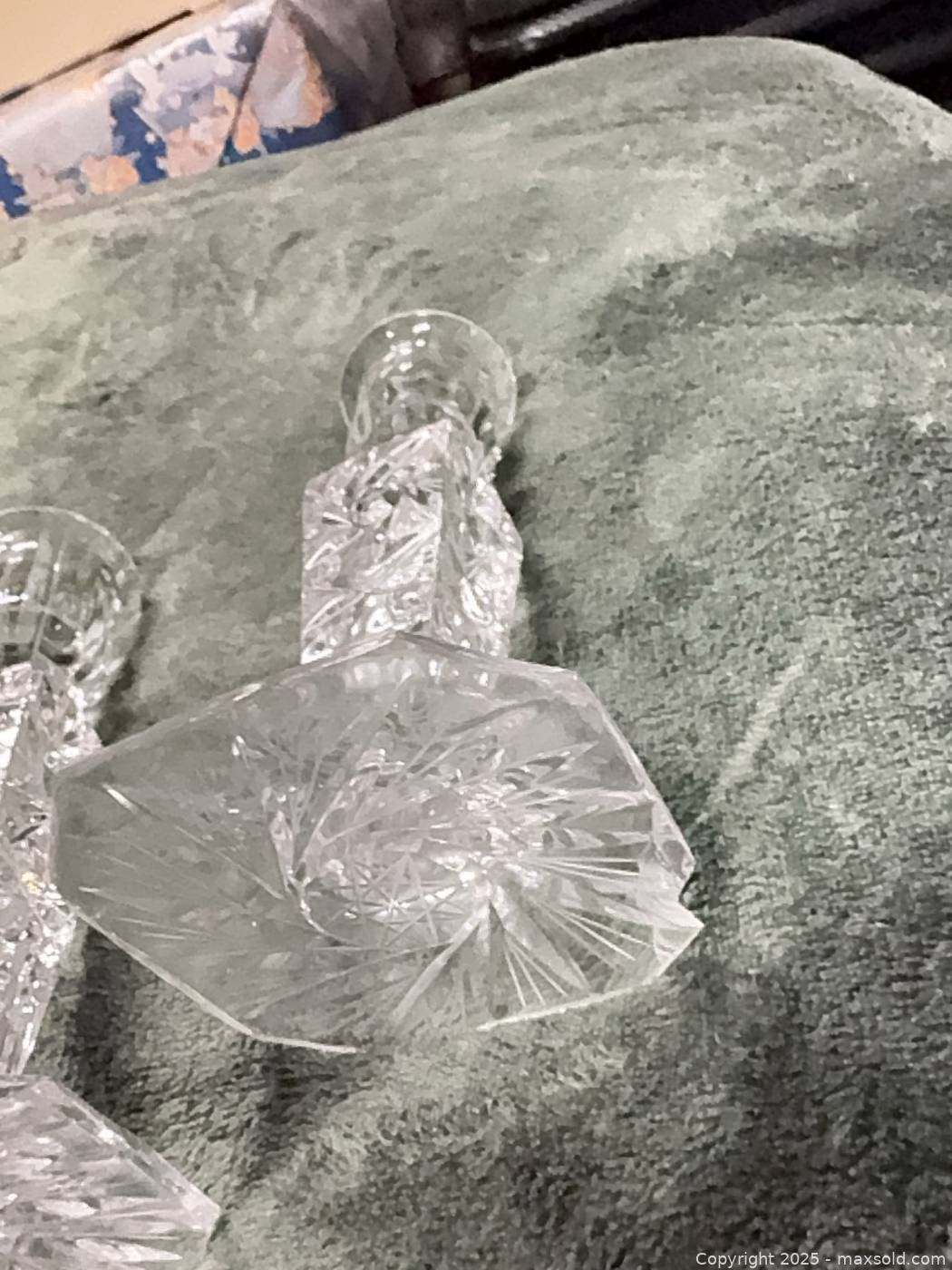 Crystal candle holder pair | Maxsold