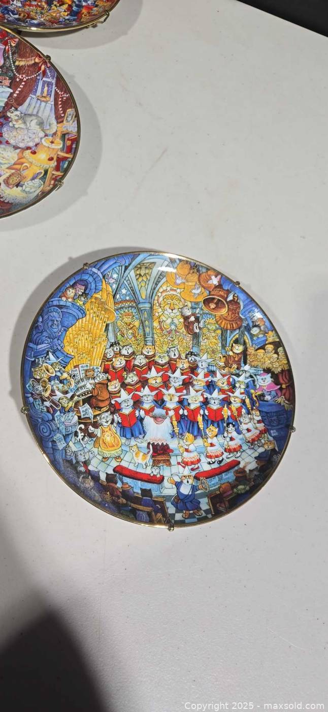 Seven Franklin Mint Bill Bell cat plates | Maxsold