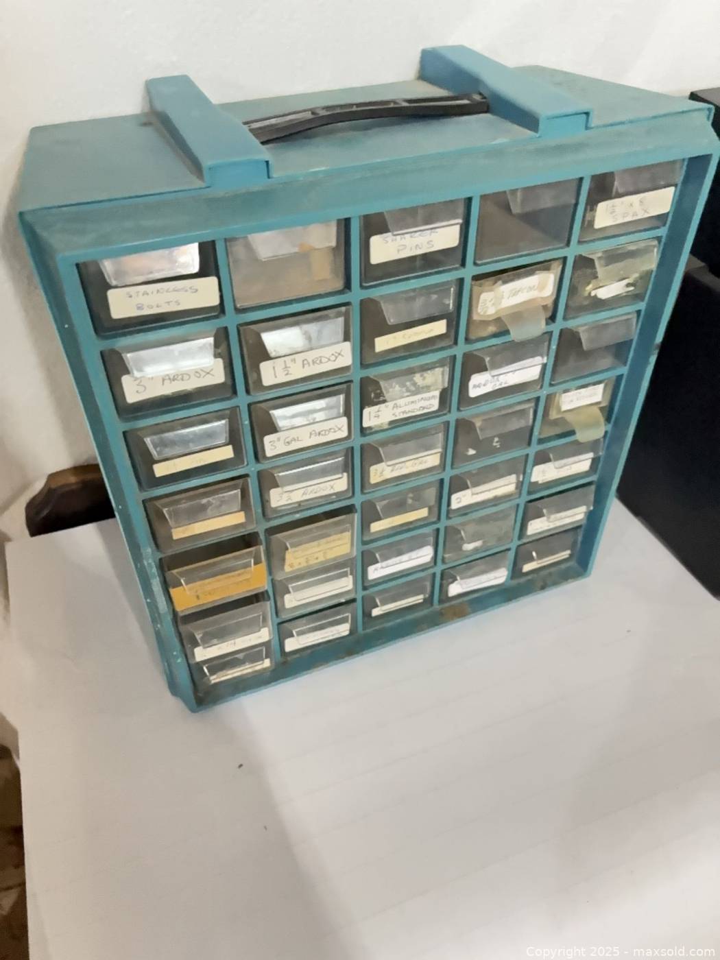 30-drawer small parts cabinet | Maxsold