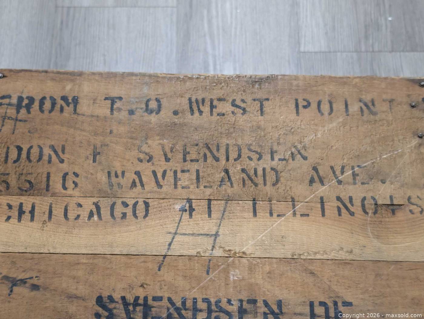 West Point pine military trunk | Maxsold