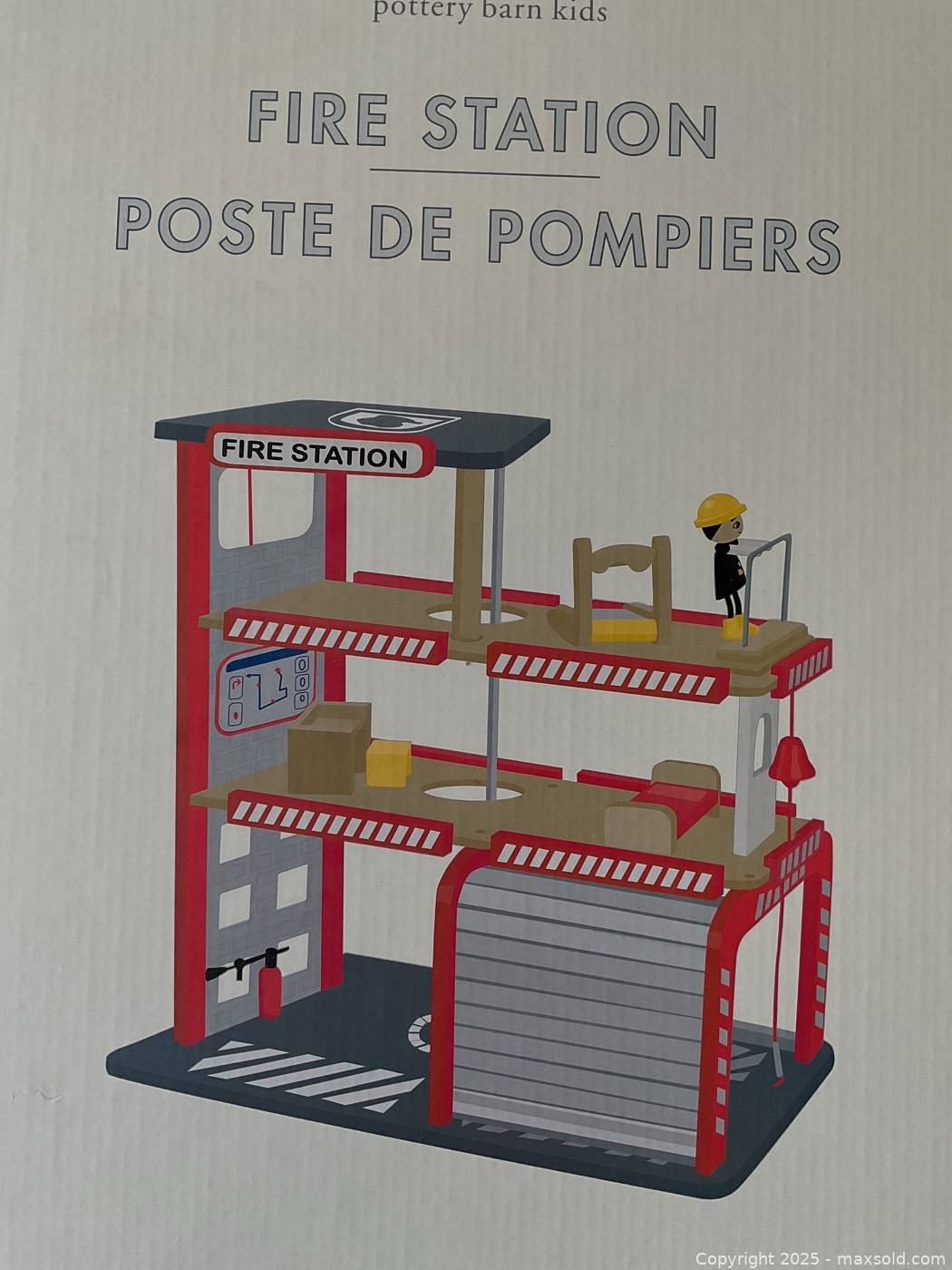 Pottery Barn Kids Wooden Fire Station Playset | Maxsold