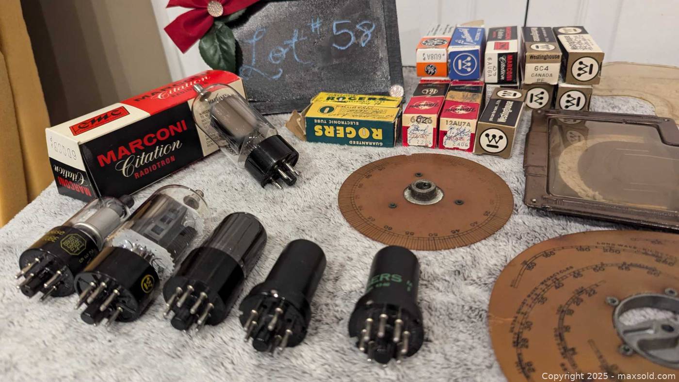 Vintage vacuum tubes & radio parts assortment | Maxsold