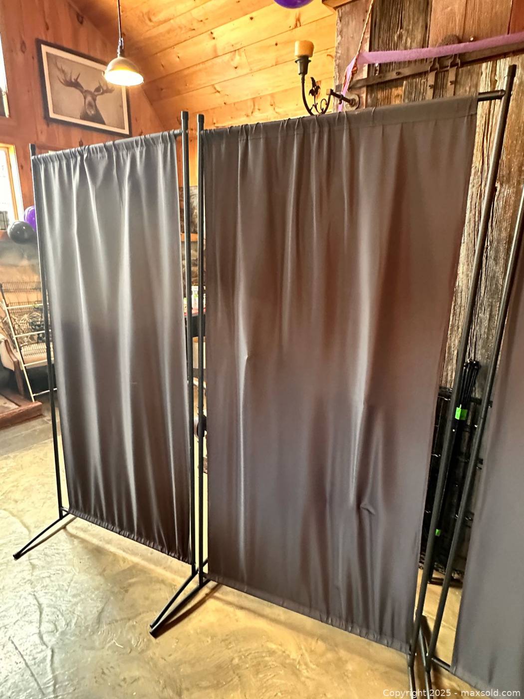 3 curtain panel room dividers | Maxsold