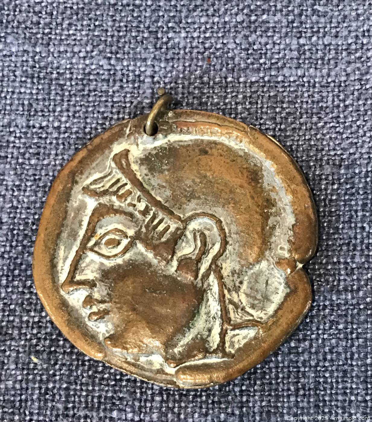 Bronze Greek Medallion Pendant | Maxsold