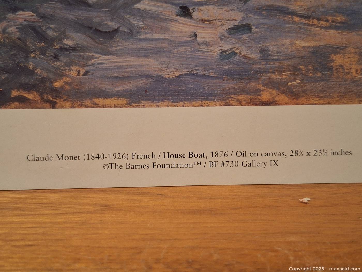 Claude Monet House Boat art print | Maxsold