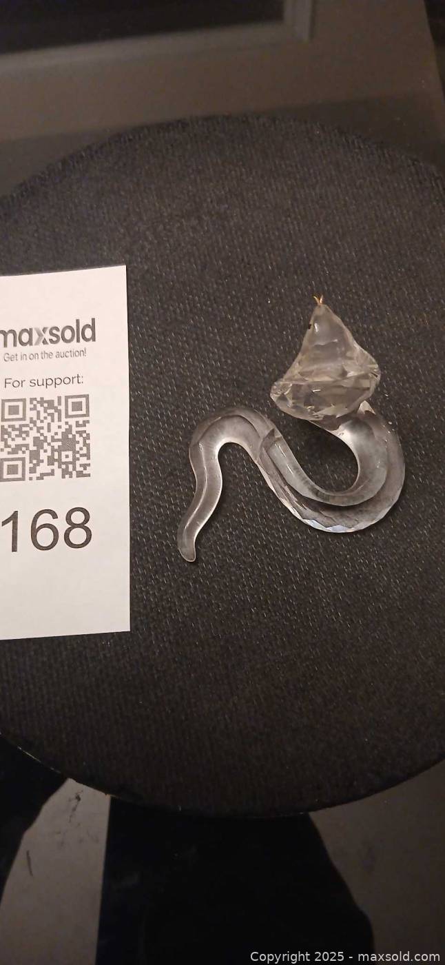 Swarovski crystal snake figurine | Maxsold